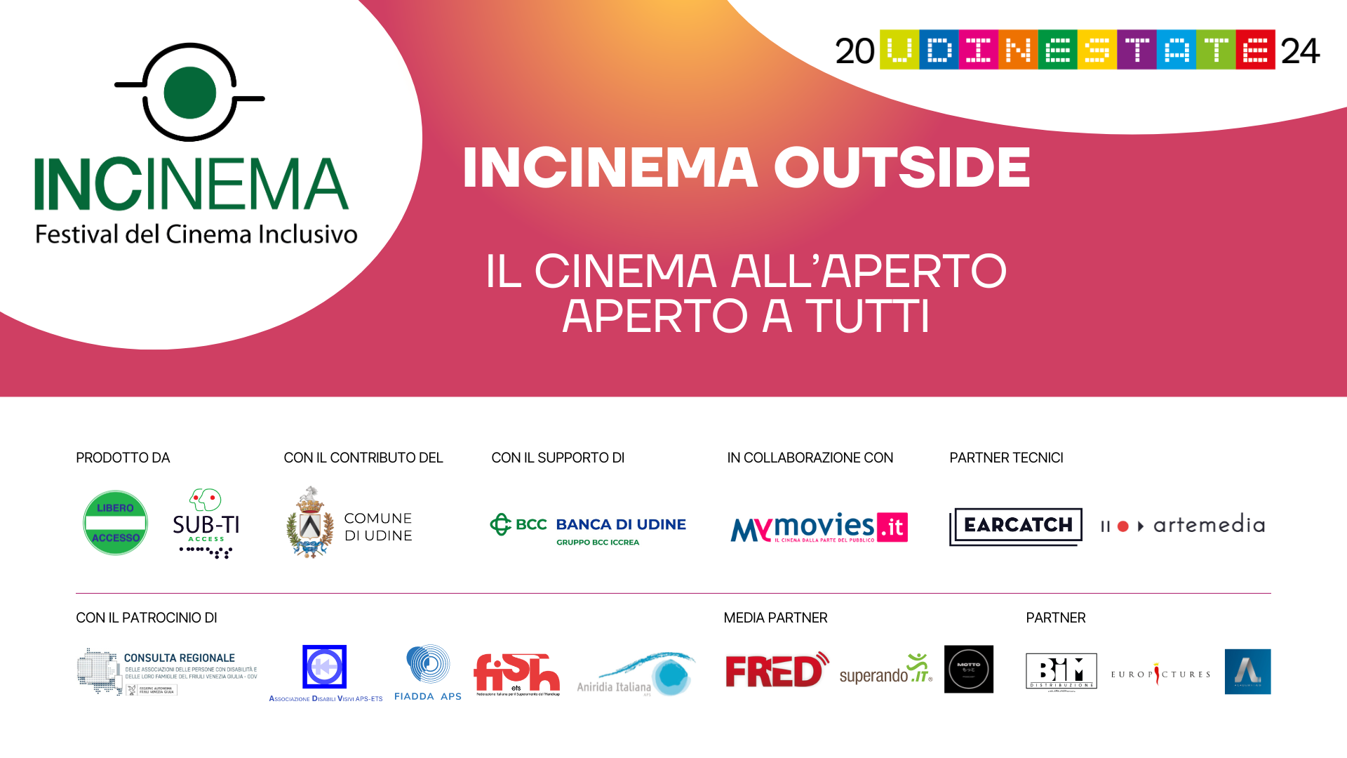 8>11 agosto 2024 – INCinema OUTSIDE a Udine – IncinemaFestival